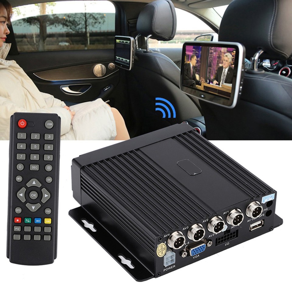 Mini Realtime Car Mobile DVR 4CH Video/Audio Recorder Input With Remote ...