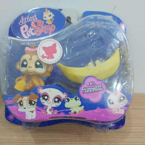 Littlest Pet Shop LPS Funniest 811 Monkey Banana Boat Oars 2008 Hasbro ...