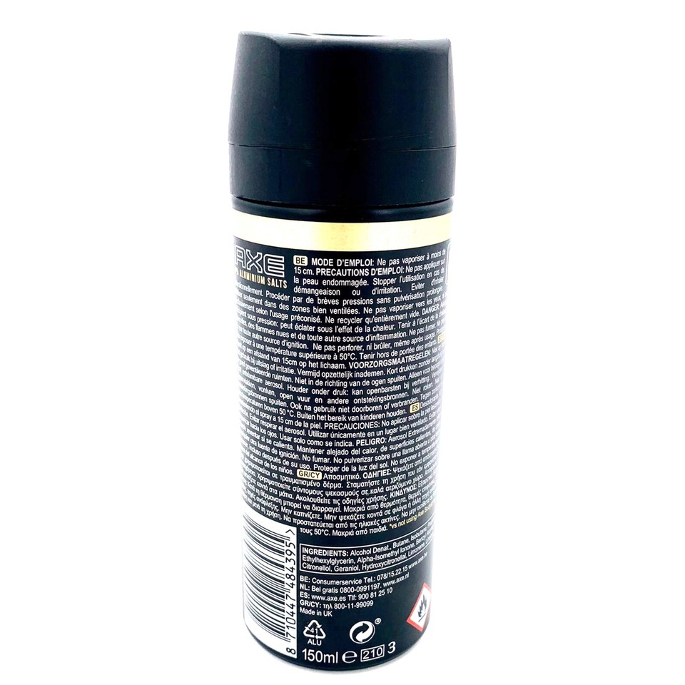 AXE Gold Oud Wood & Dark Vanilla Deodorant Body Spray – 48H Fresh 150 ...