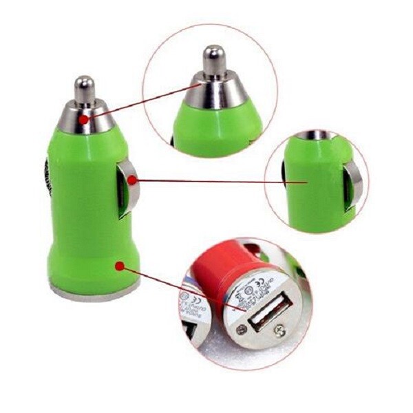 Mini Single Port USB Car Charger Universal, 100 pcs Mix Color Free ...