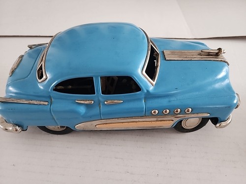 Vintage Japan Tin Toy Friction Car Blue Buick Roadmaster | eBay