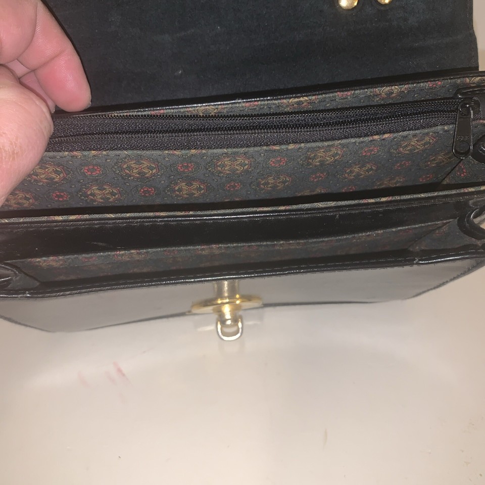 Vintage POLO RALPH LAUREN Pristine Leather Black Hand Bag Purse Small ...