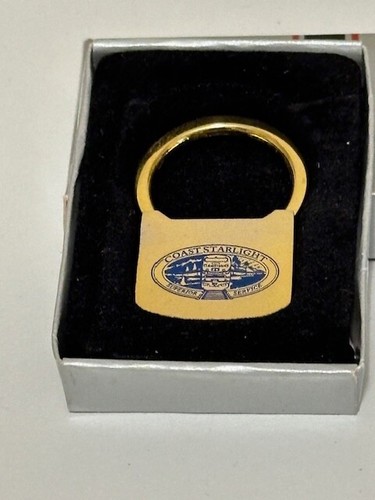 VINTAGE-AMTRAK Coast Starlight Superior Service BRASS Key Chain RARE ...