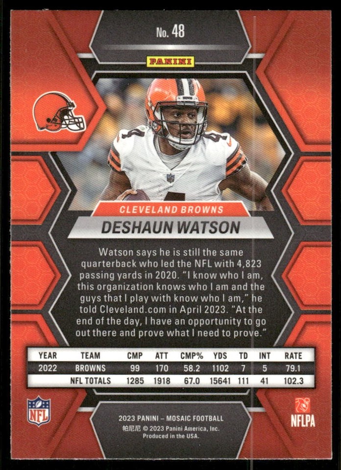 2023 Panini Mosaic #48 Deshaun Watson | eBay