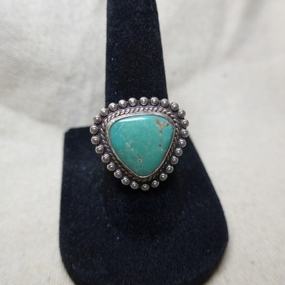 Bell Trading Sterling Silver & Turquoise Ring Sz 6.5 Native American | eBay