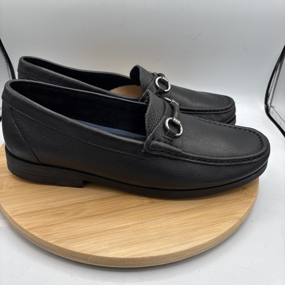 Rockport Mens Preston Bit Loafer 12W Black Leather Slip On Business ...