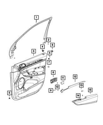 Genuine Mopar Front Door Applique Right 68303162AB | eBay