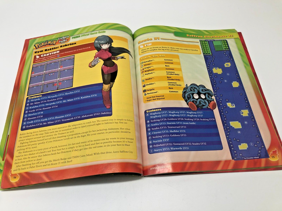 Pokemon Fire Red and Leaf Green Version Paperback Game Guide T2080 M10 ...
