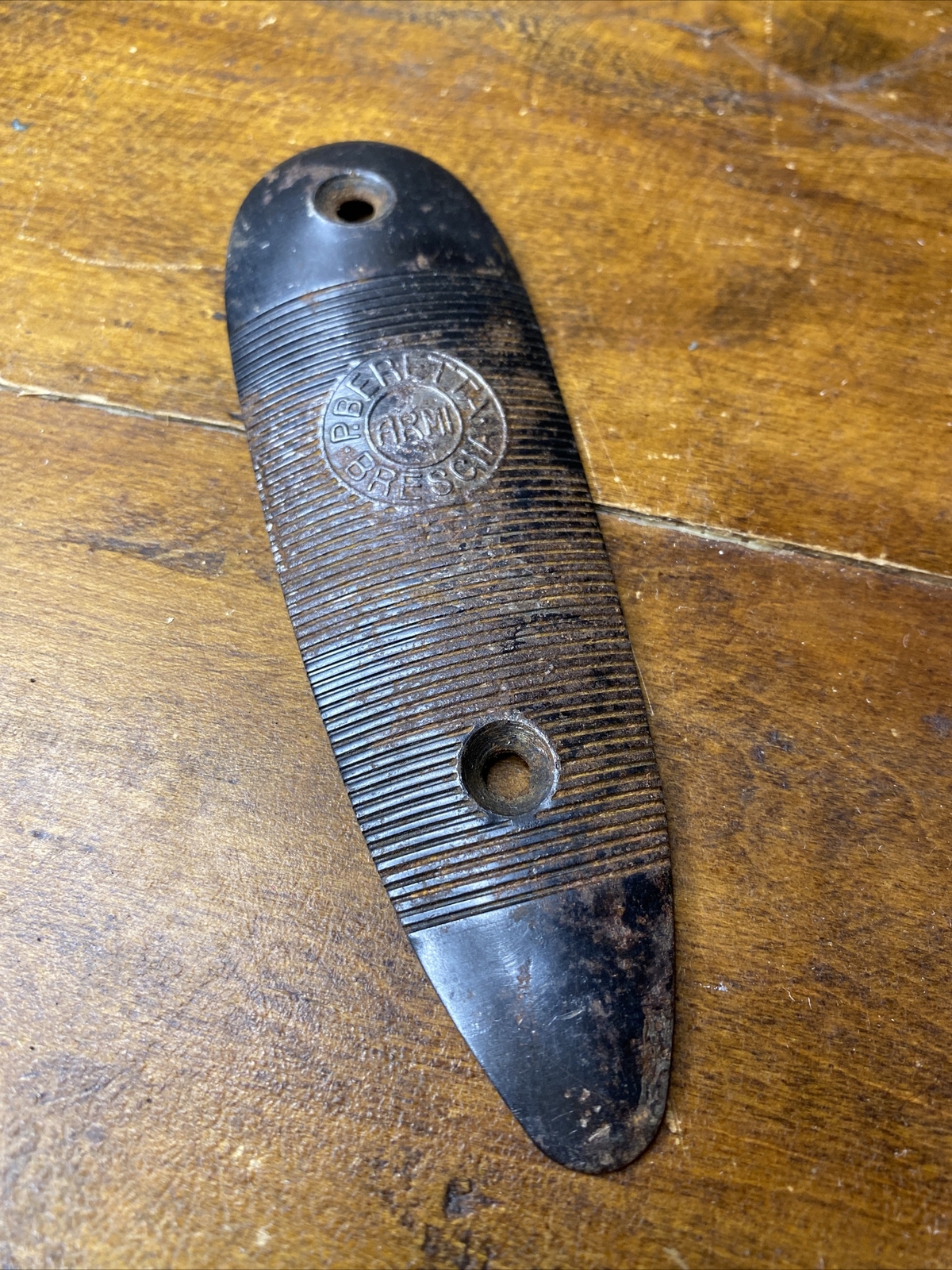 Vtg P. Beretta Armi Curved Steel Rifle Butt Plate - Minor Rust - 5.315 ...
