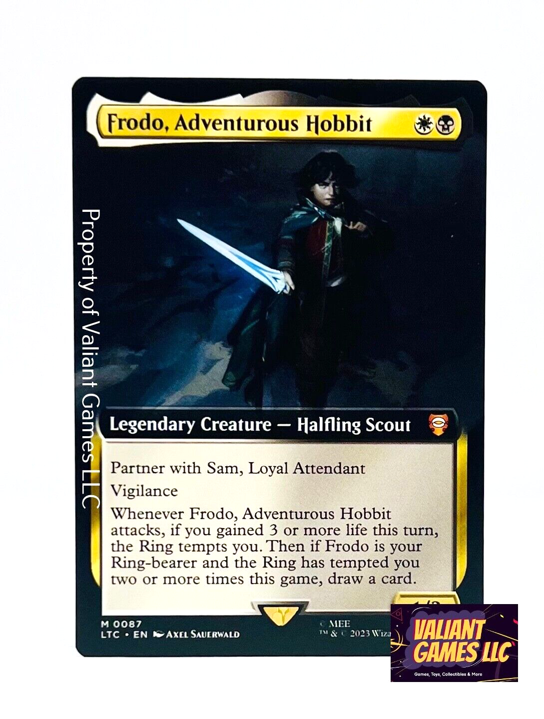 MTG Lord of the Rings Frodo Adventurous Hobbit #0087 Mythic Borderless ...