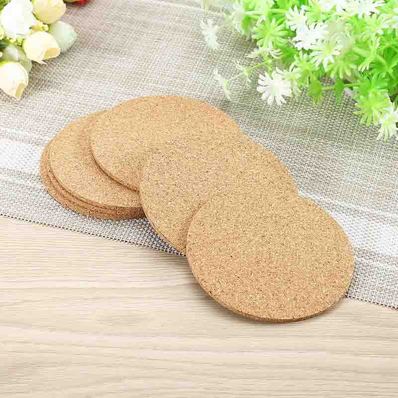 25pcs/set Plain Round Cork Coasters Coffee Drink Tea Cup Mat Placemats ...