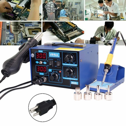 3in1 862D+ SMD Soldering Iron Hot Air Rework Station Hot Air Gun ...