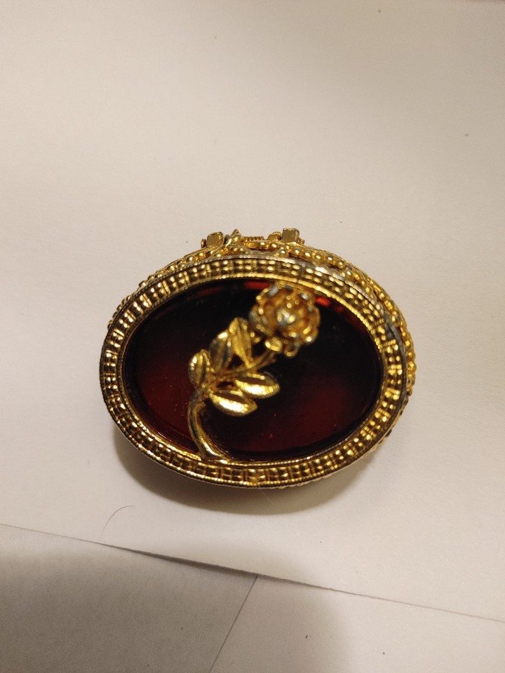 Max Factor Creme Perfume Compact Hypnotique Gold Colored Rose 1966 | eBay