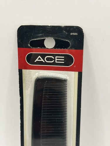 Vintage Genuine Ace Hard Rubber Comb 5" Black NOS Sealed AA058 USA NEW ...