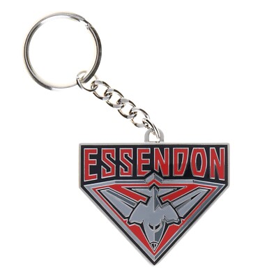 AFL Logo Metal Key Ring - Essendon Bombers - Keyring - Aussie Rules ...