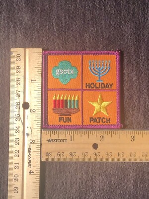 Girl Scout Central Texas Patch—GSCTX—Holiday Fun—0range/Purple—Star ...