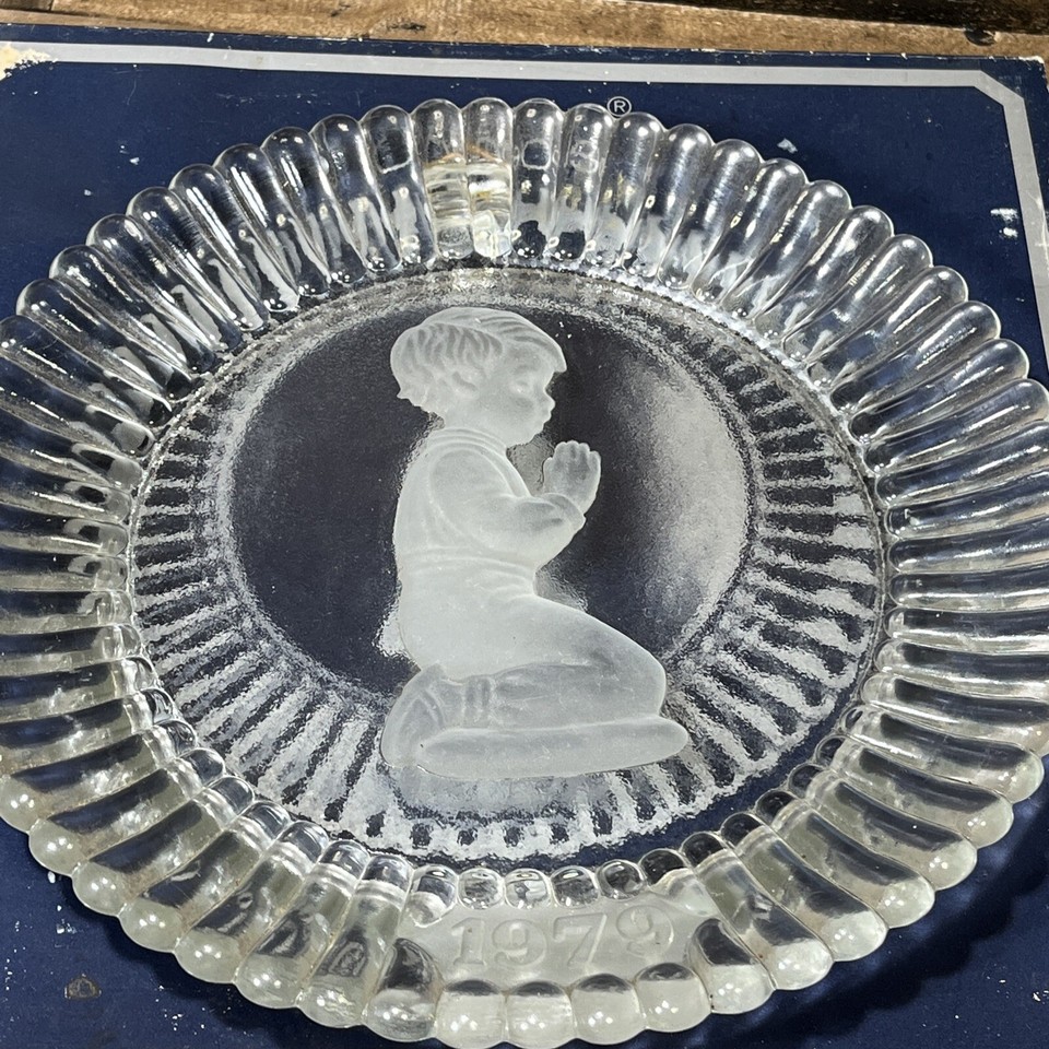 Goebel 1979 Annual Crystal Glass Plate Boy Vintage Collectible ...