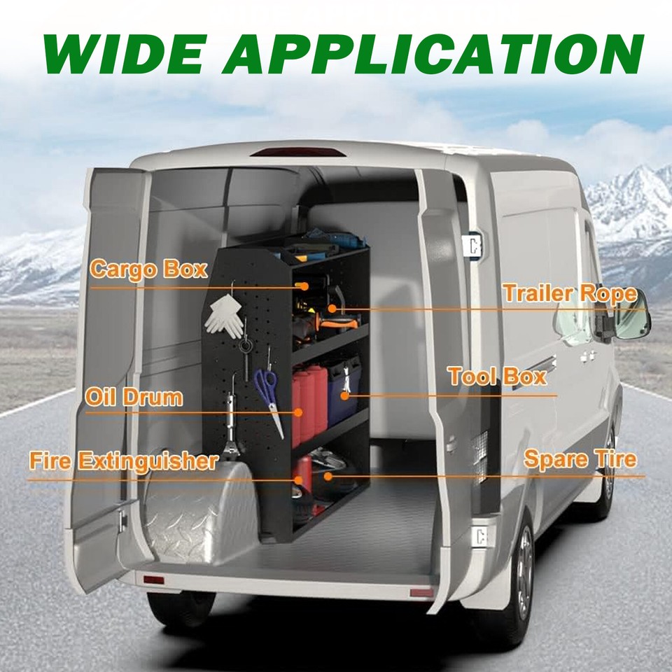 Van Shelving Storage for Transit Connect,Chevy City Express,Promaster ...