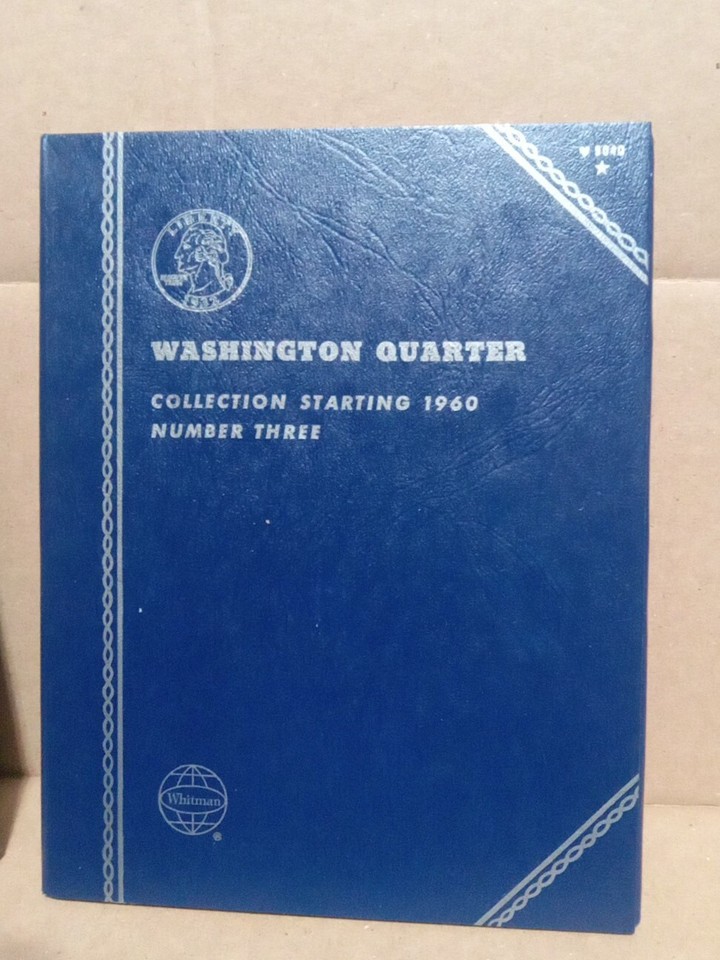 3 Whitman Blue Coin Folder 9031/9018/9040 Washington Quarter BOOK 1- 3 ...