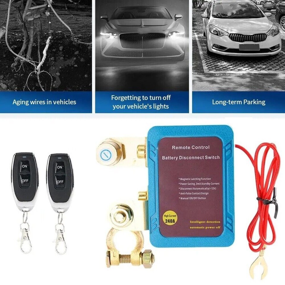 12V 240A Kill Switch Automatic Power Shut Off Switch Remote Battery ...