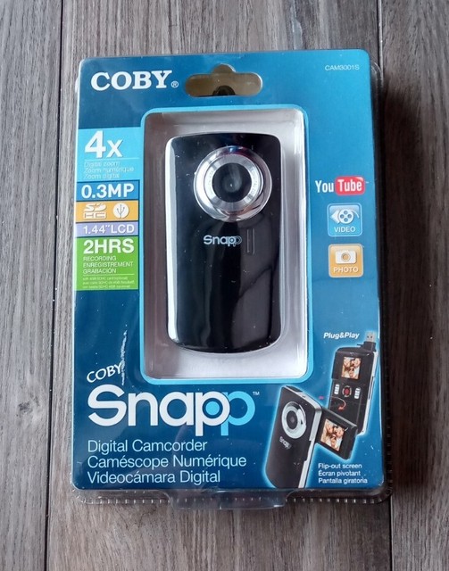 Coby Snapp Digital Camcorder Pocket Size 4X Zoom Flip Screen Video ...