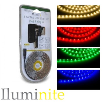 ILUMINITE BRANDED LED STRIP LIGHTS KIT IP20 NON 12V WATERPROOF POWER ...