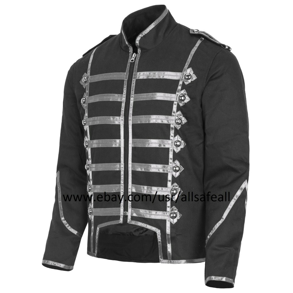 Men Military Marching Band Drummer Jacket Gothic Steampunk Style 3 ...
