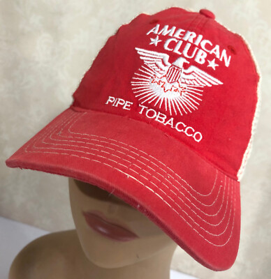 American Club Pipe Tobacco Red Snapback Baseball Cap Hat | eBay