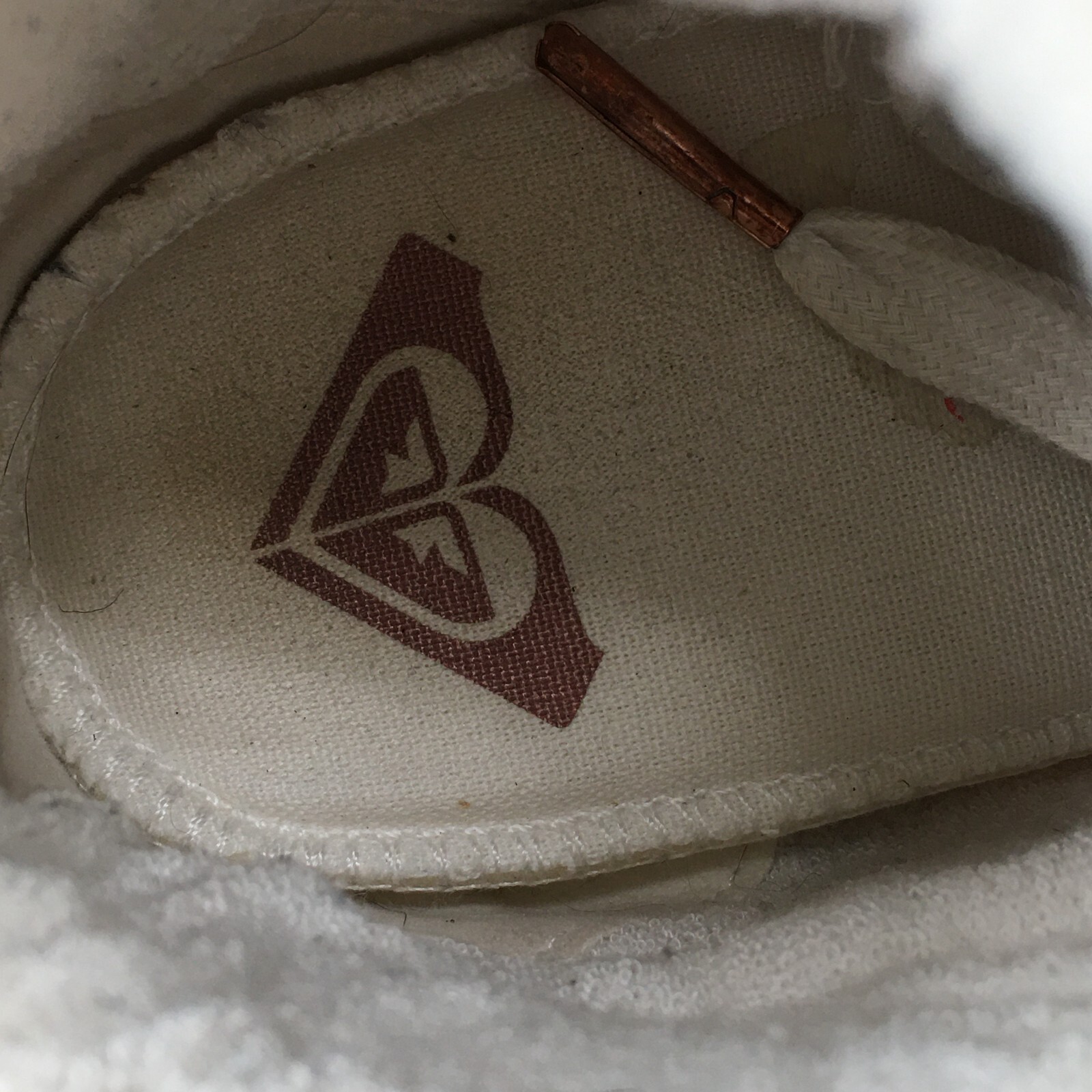 Roxy Surf Shoes Womens 8 High Top Wedge Sneakers White Fabric Lace Up ...