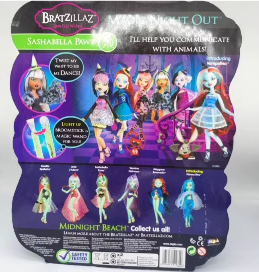 Bratzillaz Bratz Cloetta Spelletta Sashabella Paws Magic Night Out Rare ...