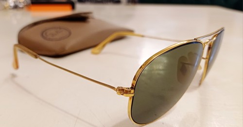 1950's RAYBAN B&L USA PILOT Sunglasses GOLD 10K GF size 1 Small G15 ...