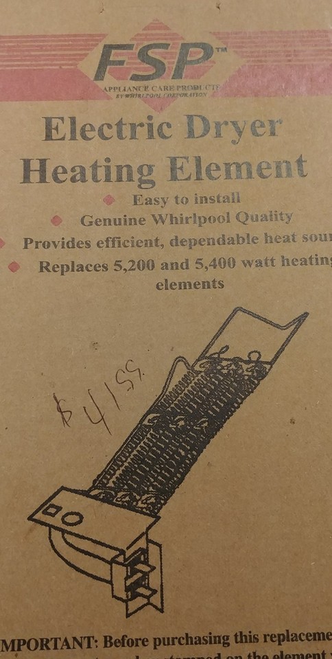 Genuine FSP Whirlpool 4391960 Dryer Heating Element | eBay
