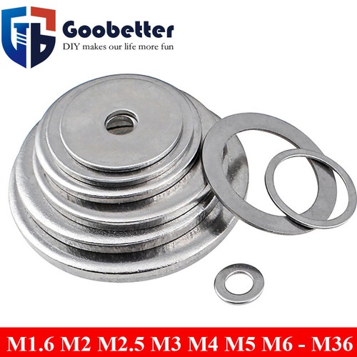 Flat Washers To Fit Metric Bolts & Screws A2 Stainless Steel M1.6 - M36 ...
