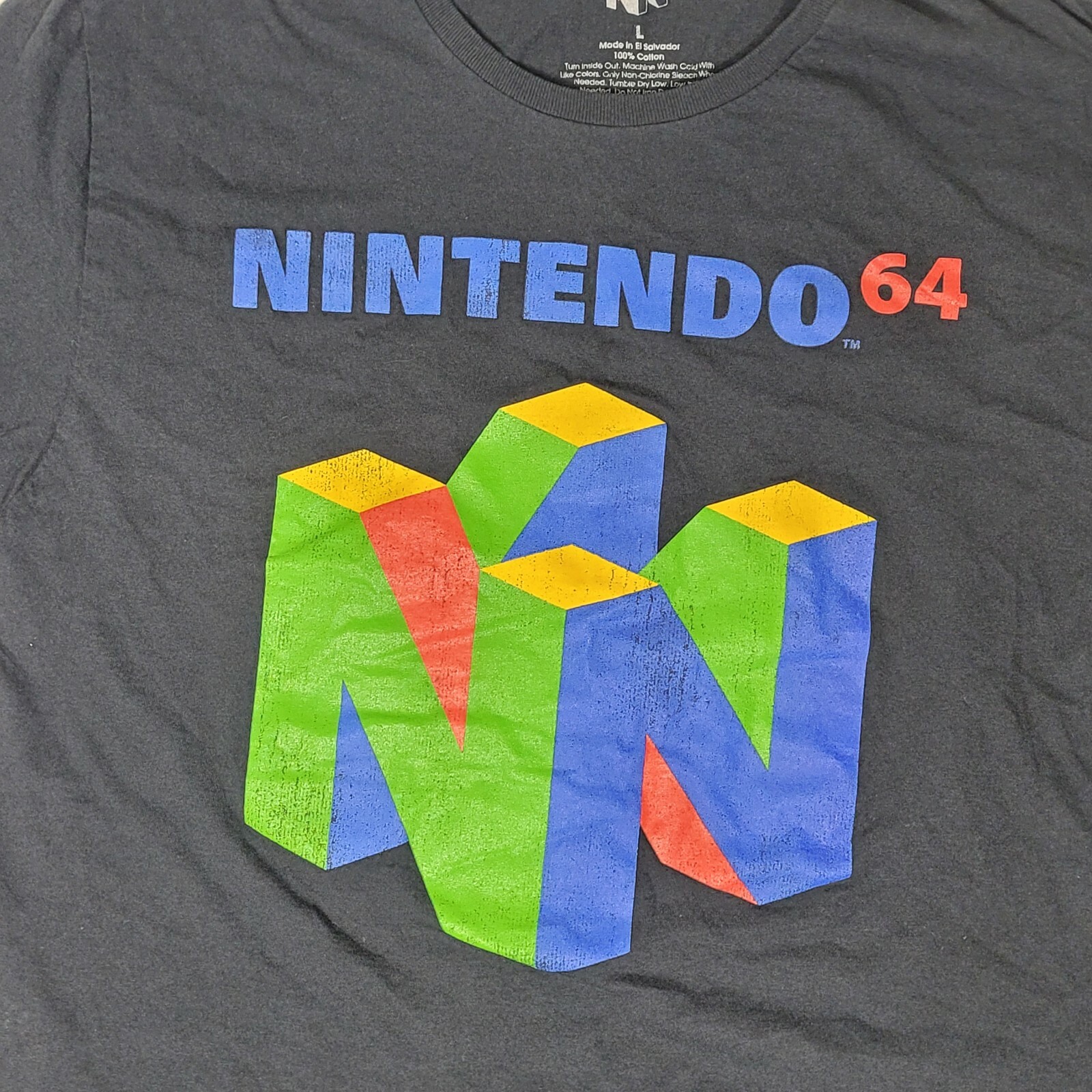 Official Nintendo 64 Graphic Black Tee Shirt Nintendo… - Gem