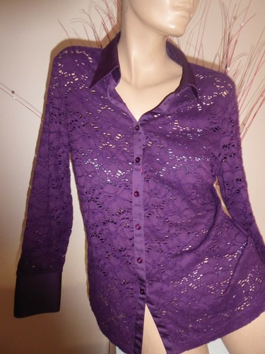 Damen Bluse NEU Gr. 42 (44) lila Spitze sixth sense | eBay.de