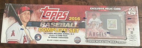2016 Topps Baseball Complete Set NEW + Mike Trout Relic Card | eBay