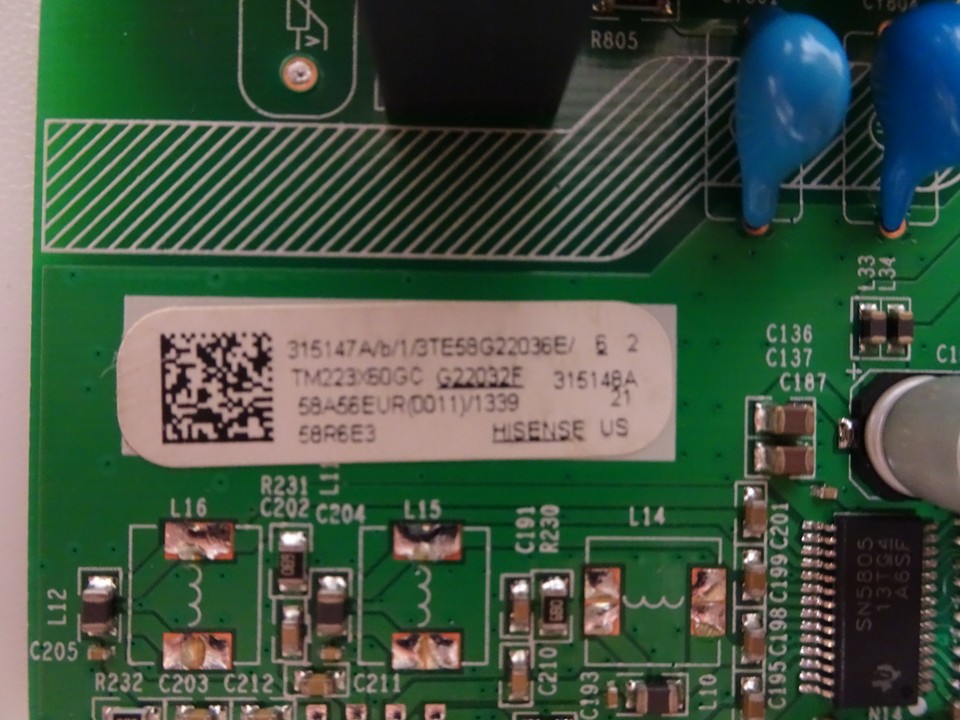 Hisense 58R6E3 Main Board 315147(A/B/C/D) (RSAG7.820.12370/ROH) | eBay