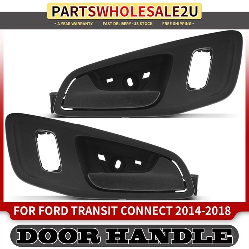 2x Front Black Interior Door Handle with Keyhole for Ford Transit ...