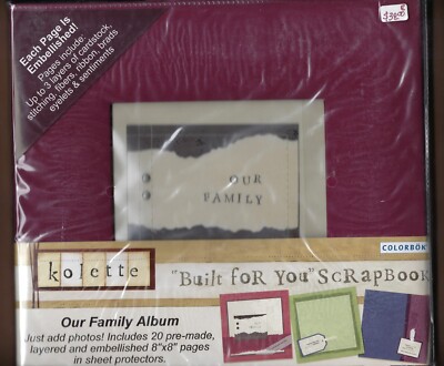 NEW in package! Colorbok "Our Family Album" 8x8 with embelishment kit ...
