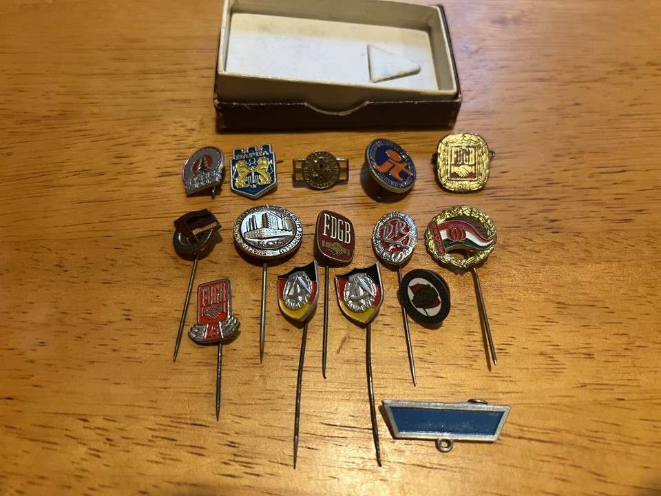East German DDR Military Insignia Medals Pins Buttons Shoulder Boards ...
