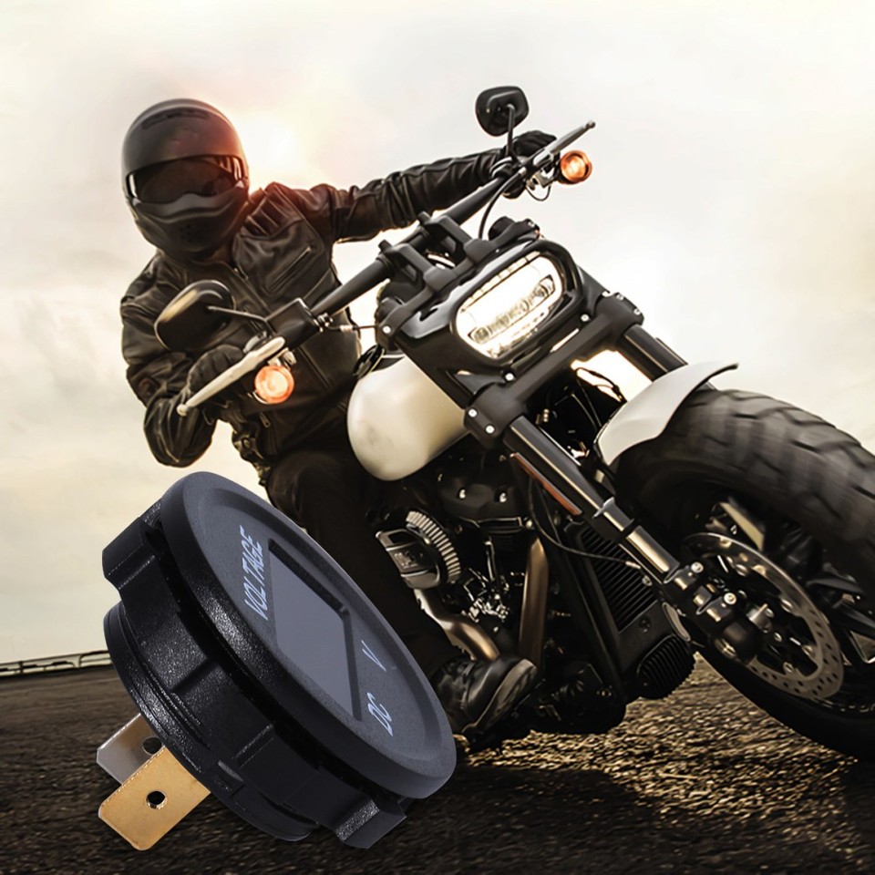 LED Digital Display Voltmeter Car Motorcycle Voltage Volt Gauge Panel ...