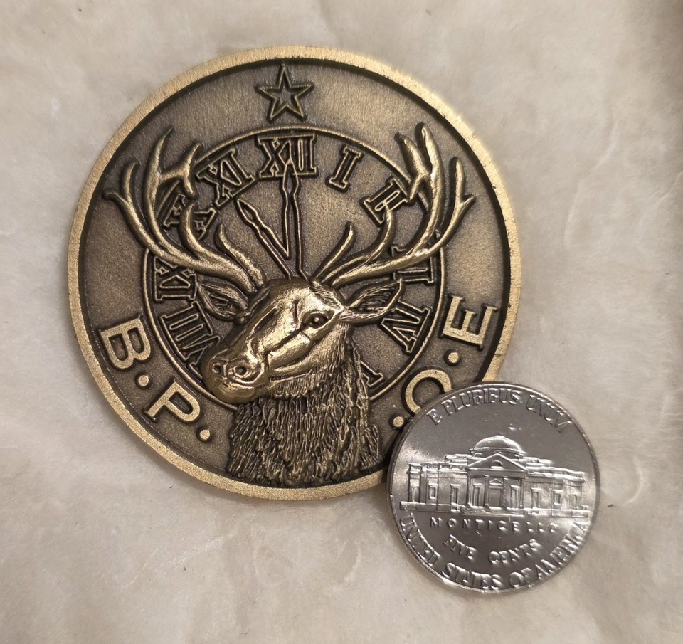 BPOE Elks Lodge Challenge Coin Massachusetts Support Our Troops | eBay
