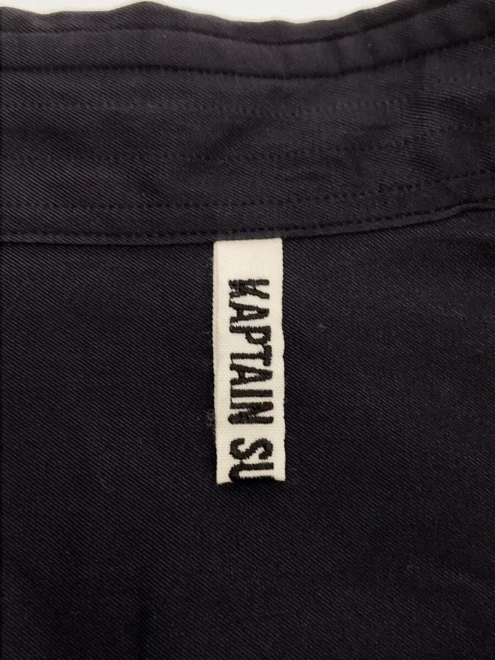 KAPTAIN SUNSHINE Long Sleeve Shirt, Size 40, Cotton, NVY, Solid Color ...