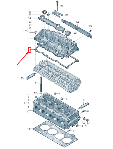 VOLKSWAGEN ARTEON 3H7 Cylinder Head Gasket 05L103483E NEW GENUINE | eBay