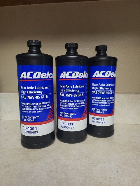 2 ACDELCO REAR AXLE GEAR LUBRICANT HIGH EFFICIENCY 19300457 GL-5 SAE ...