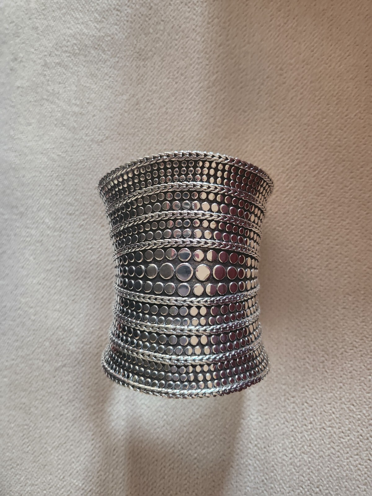 John Hardy Dot Collection Elongated Contour Cuff- 925… - Gem