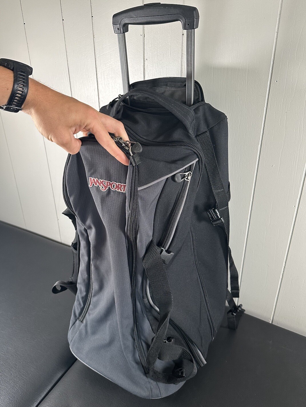 Jansport Large Rolling Roller Bag Travel Luggage Blac… - Gem