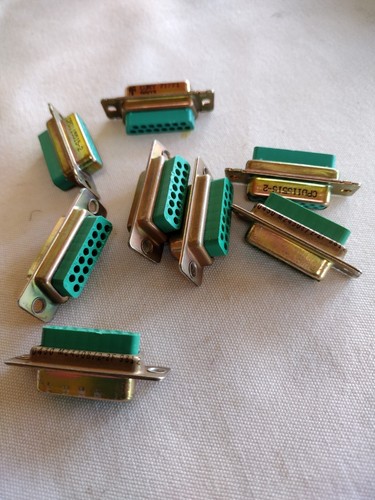 D-SUB connector M24308/2-2F, Lot of 8 each-body only-no backshell-no ...