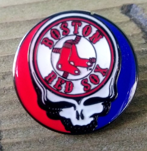 Boston Red Sox - Lapel pin - Grateful dead stealie - Red Sox - Silver ...