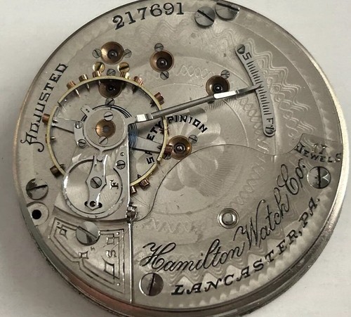 Antique Hamilton 927 Pocket Watch Movement Parts 18S Hunting Type | eBay